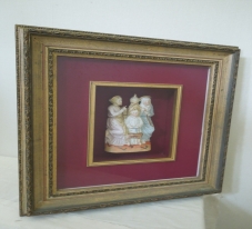 Quadro con Sacra famiglia in ceramica